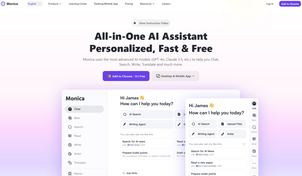 Monica: Your Personalized AI Assistant, Powered by ChatGPT Monica: Your Personalized AI Assistant, Powered by ChatGPT