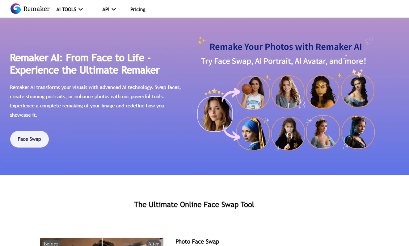 Remaker AI: Advanced Photo and Video AI Face Swap Tool