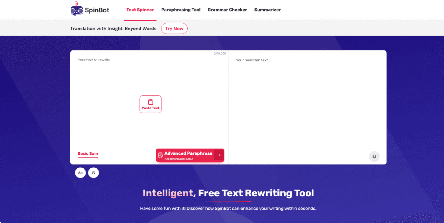 SpinBot Paraphraser: Simplifying Text Rewriting and Summarization