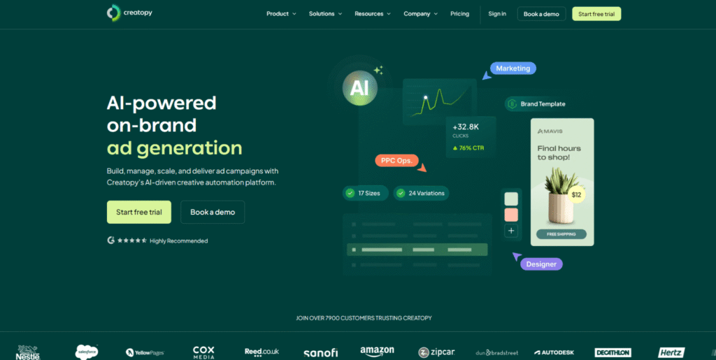 Creatopy: AI Ad Generation and Design Platform for Marketers