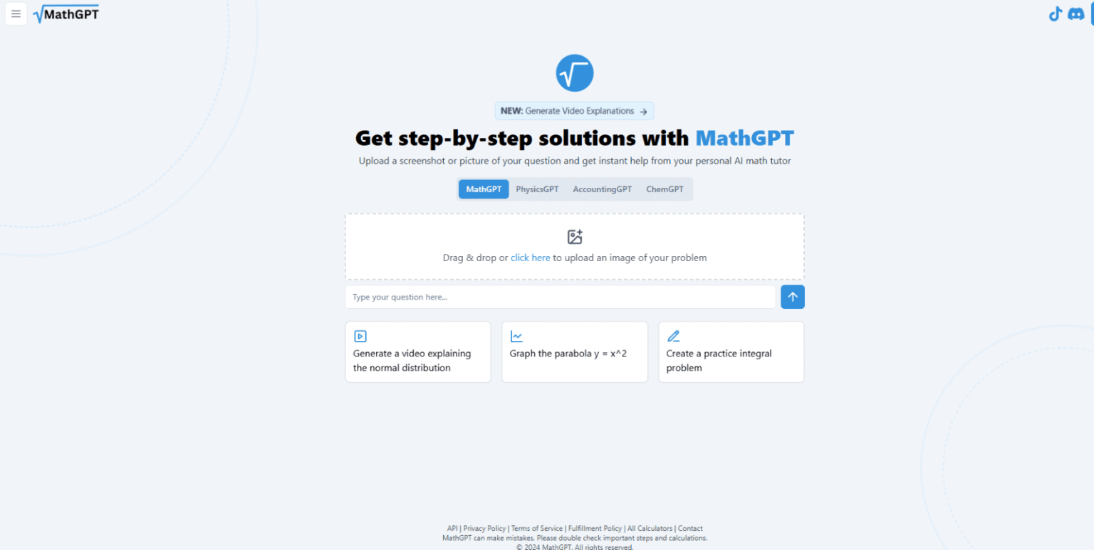 MathGPT: The Leading AI Math Tutor for Homework Solutions